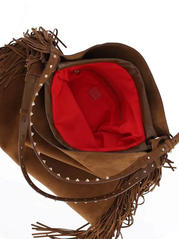 CHRISTIAN LOUBOUTIN Suede Fringe Detail Backpack