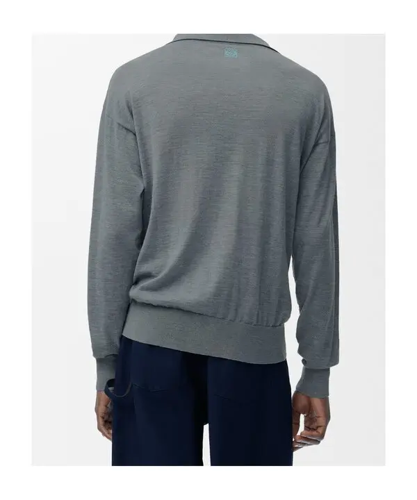 Loewe Wool Polo Sweater With Contrast Placket