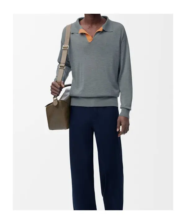 Loewe Wool Polo Sweater With Contrast Placket