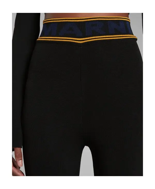 Marni High Waist Logo Waistband Leggings