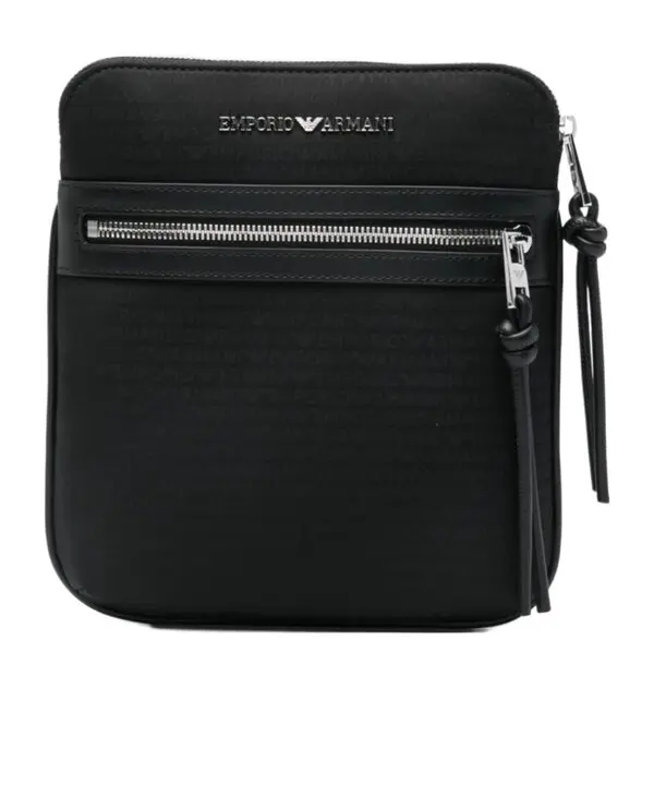 Emporio Armani Zip Pocket Messenger Bag - Black