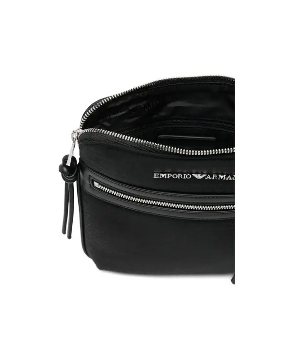 Emporio Armani Logo Messenger Bag - Black