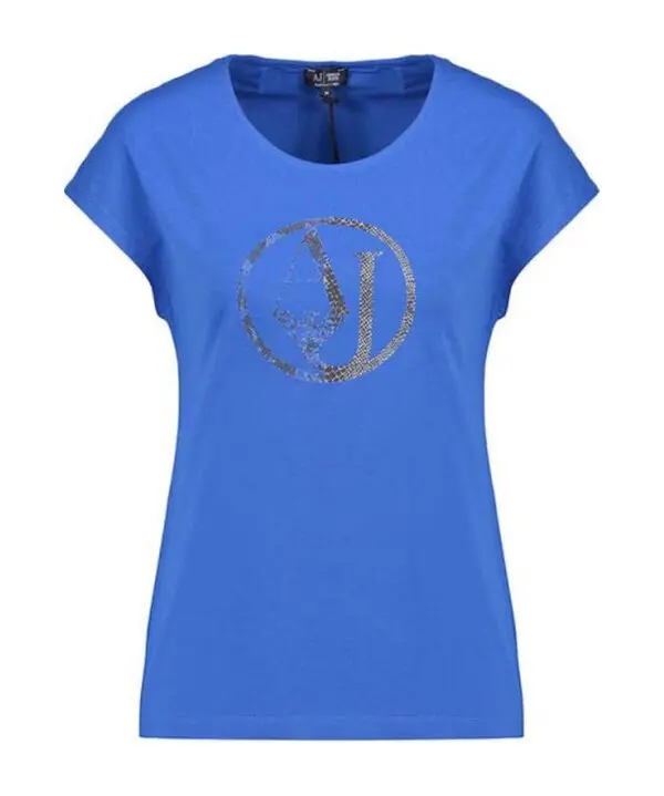 Emporio Armani Round Neck Logo T-shirt - Blue