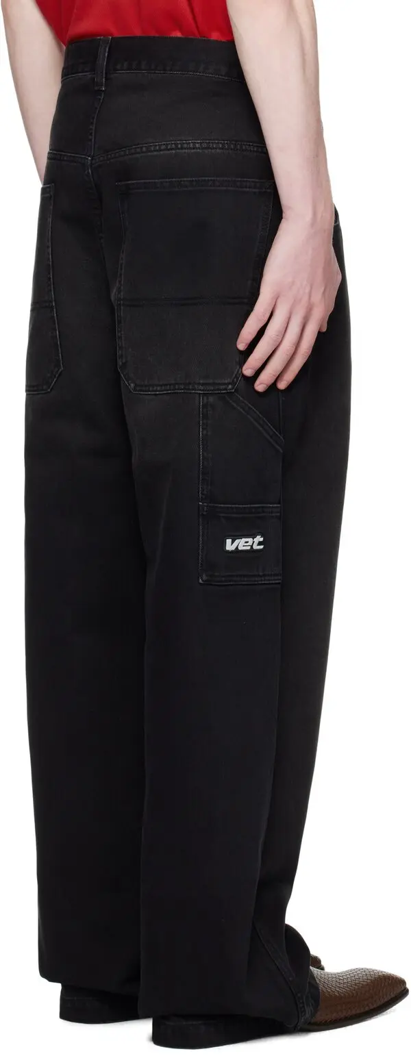 Vetements Logo-patch Cargo Jeans - Black