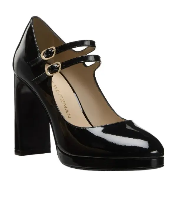 STUART WEITZMAN Babette Platform Mary Jane - Black