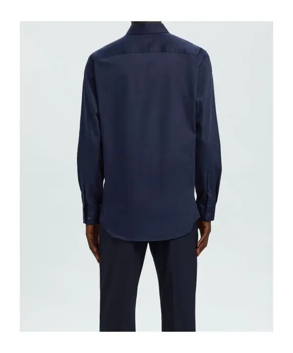 SELECTED Striped Button-up Shirt - Black