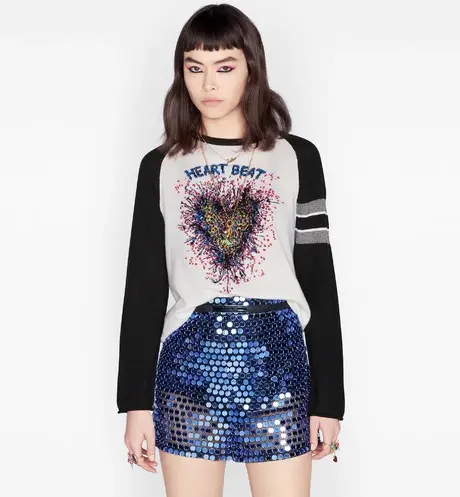 Dior Sequined Shorts With Silk Belt
