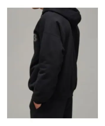 Y3 Logo Printed Zip-up Hoodie