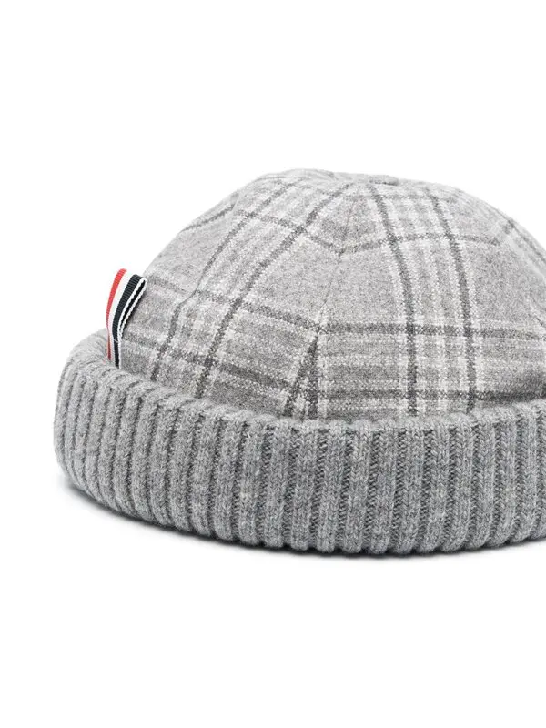 Thom Browne 4-bar Stripe Docker Hat - Gray