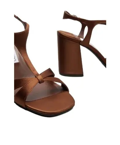 JIMMY CHOO Kesia 85 Block Heel Sandals - Brown