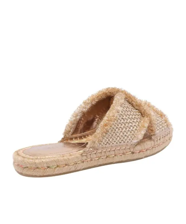 JIMMY CHOO Round Toe Logo Embroidered Sandals