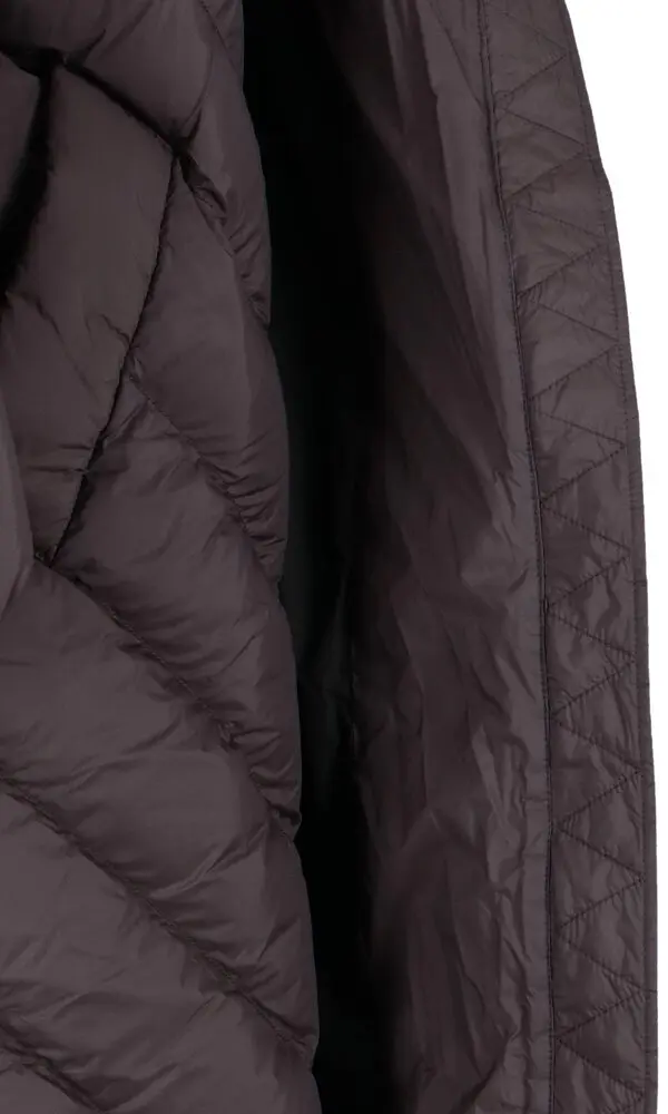 Khaite High Neck Padded Zip Up Longline Jacket