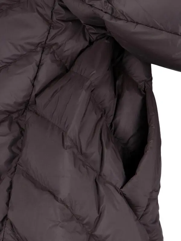 Khaite High Neck Padded Zip Up Longline Jacket