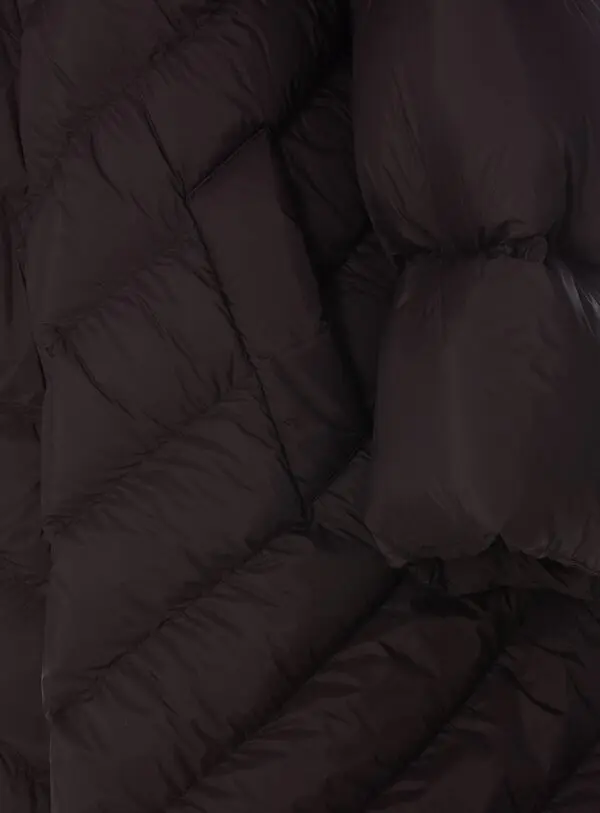 Khaite High Neck Padded Zip Up Longline Jacket