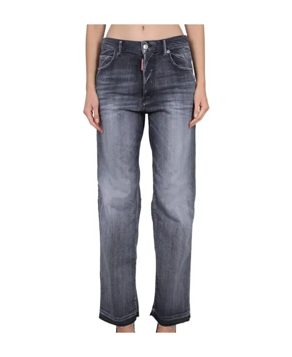 Dsquared2 Logo Patch Straight-leg Jeans