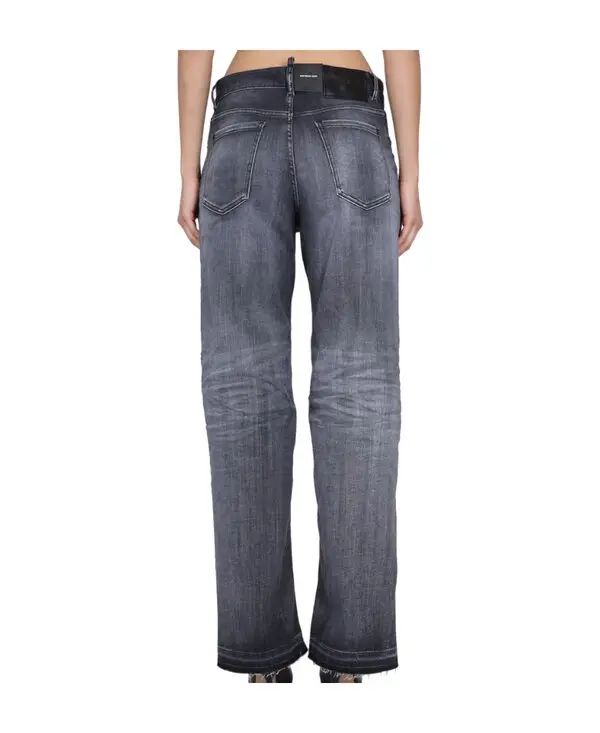 Dsquared2 Logo Patch Straight-leg Jeans