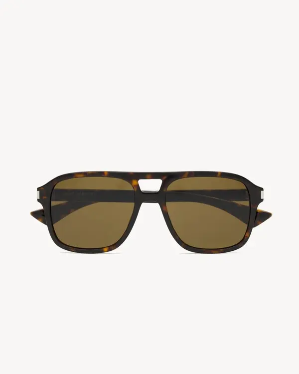 Saint Laurent Sl 881 Tortoiseshell-effect Aviator Sunglasses