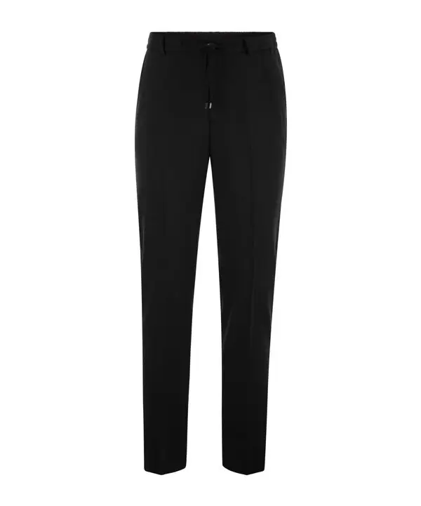 Peserico Drawstring Flannel Tailored Trousers
