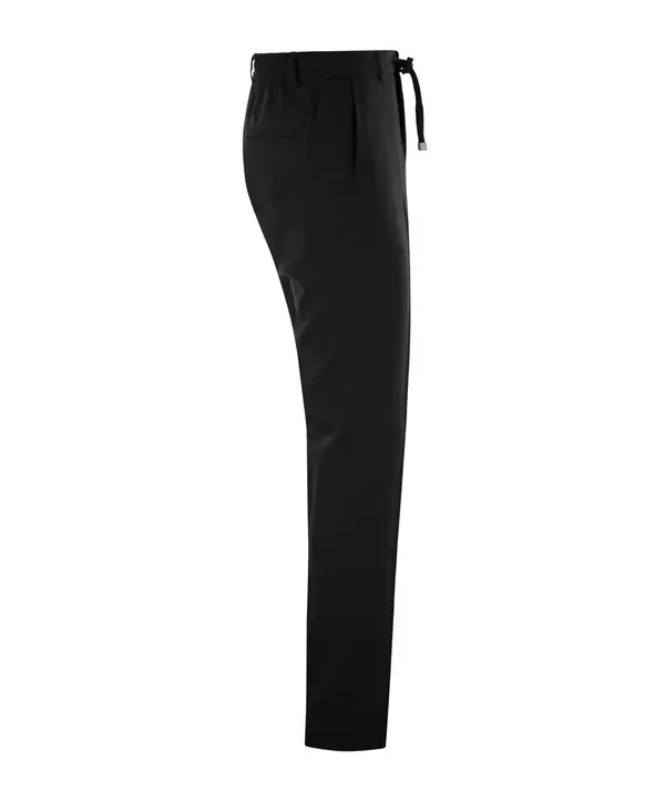 Peserico Drawstring Flannel Tailored Trousers