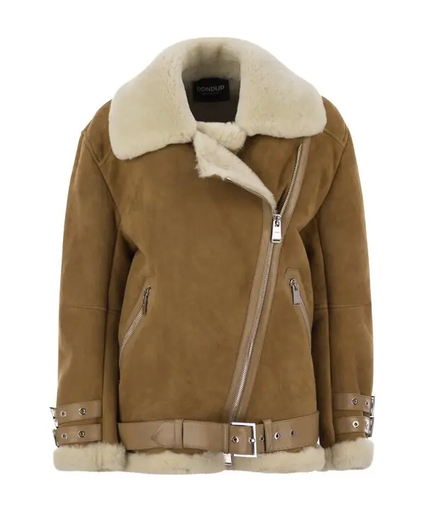 DONDUP Shearling Belted Jacket