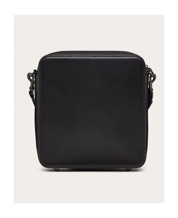 Valentino Garavani Vlogo Leather Messenger Bag