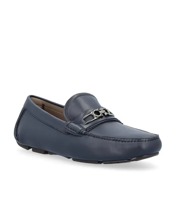 FERRAGAMO Lagos Leather Loafers - Black