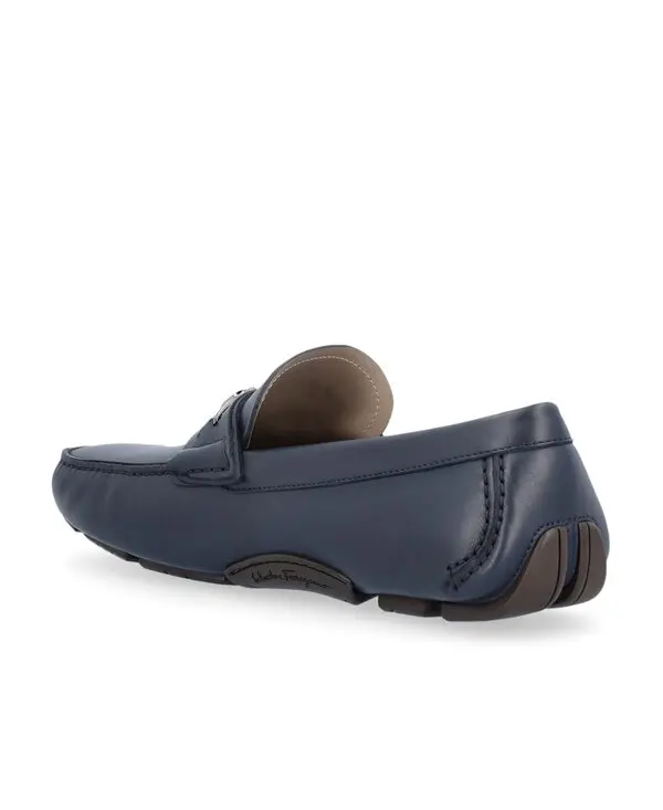 FERRAGAMO Lagos Leather Loafers - Black