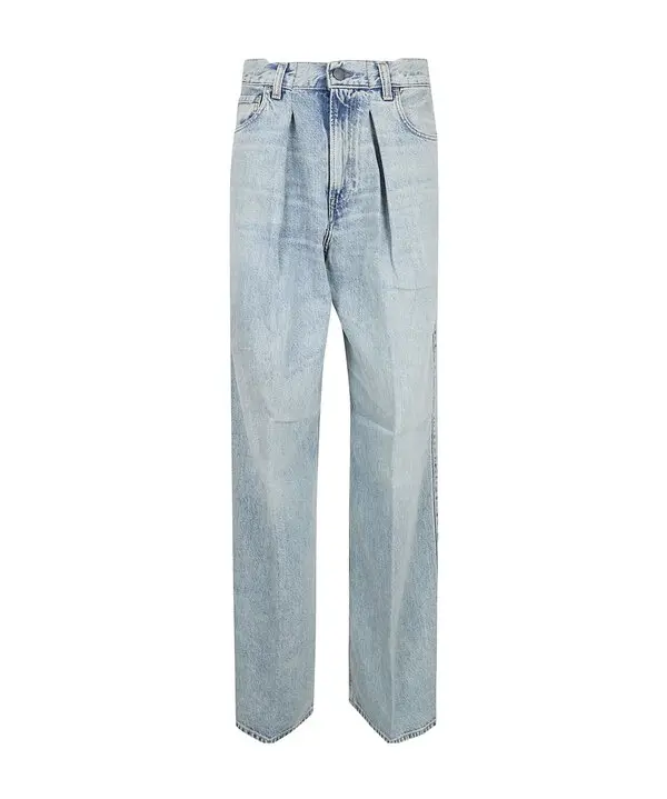 HAIKURE High-rise Wide-leg Jeans With Faded Effect - No