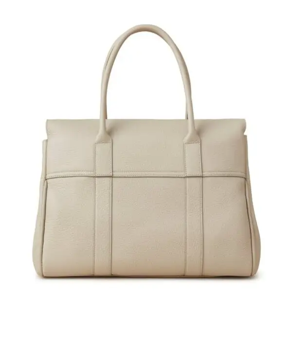 Mulberry Pebbled Textured Detail Top-handle Tote Bag