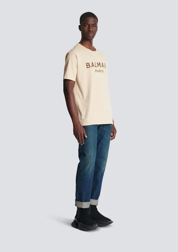 Balmain T-shirt With Paris Print - White