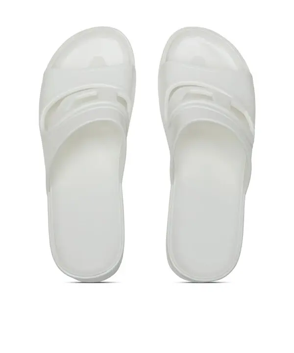 DIESEL® Sa-bonnie Mules With Cut-out Logo Detail - White