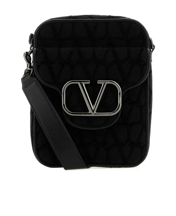 Valentino Garavani Toile Iconographe Small Crossbody Bag - Black