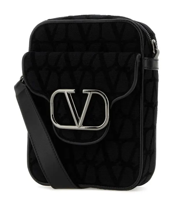 Valentino Garavani Toile Iconographe Small Crossbody Bag - Black