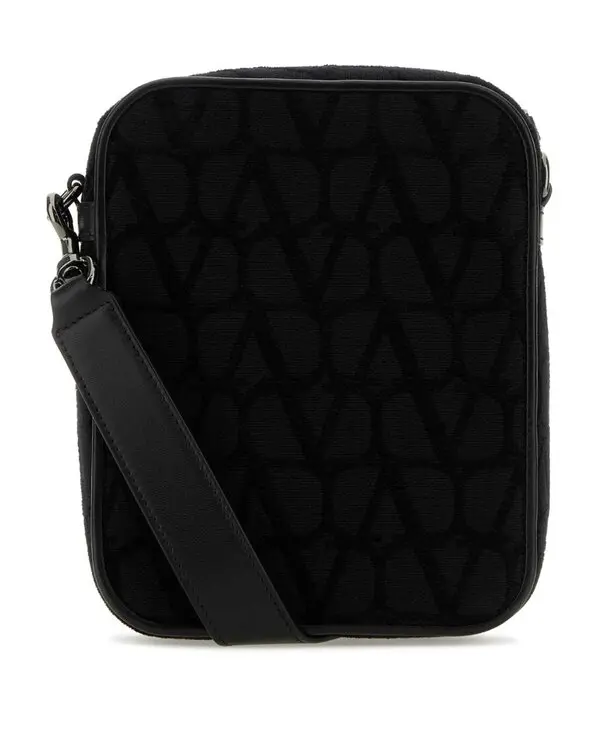 Valentino Garavani Toile Iconographe Small Crossbody Bag - Black