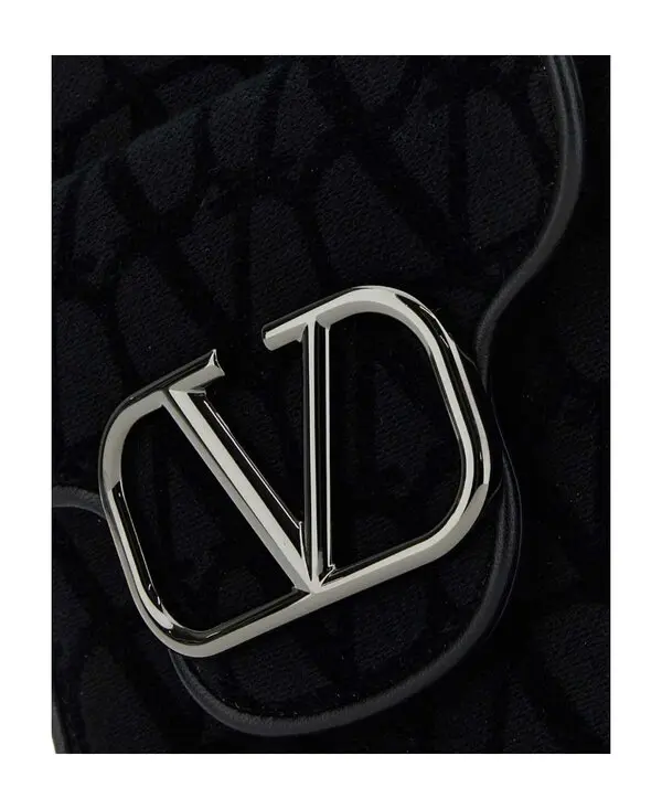 Valentino Garavani Toile Iconographe Small Crossbody Bag - Black