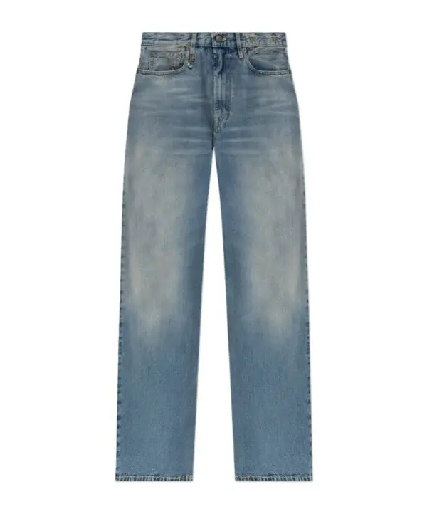 R13 Wide-leg Distressed Jeans - Blue