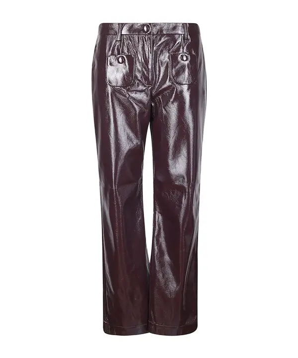 Baum Und Pferdgarten Niella Coated Straight Leg Pants - Black