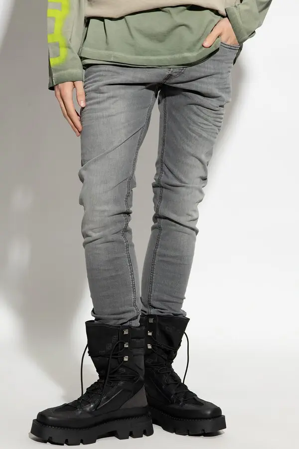 DIESEL® D-luster Slim-cut Jeans With Button Detail
