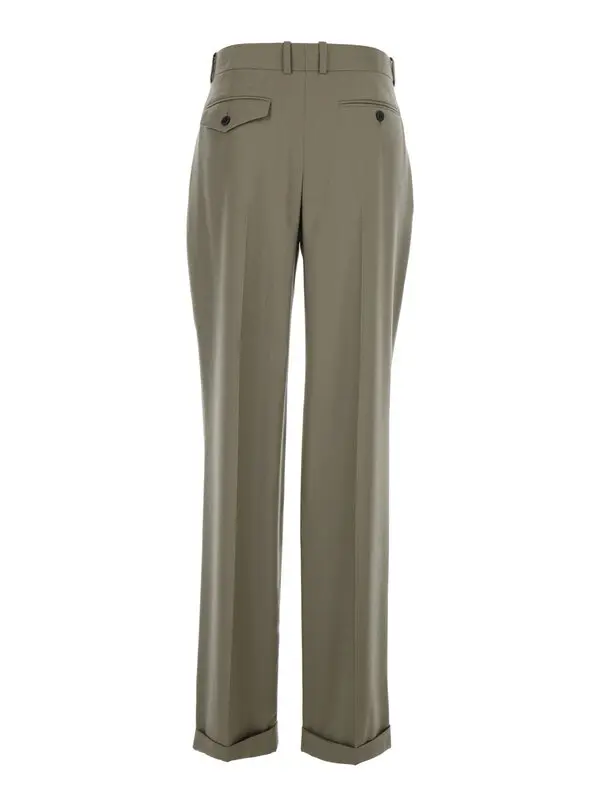 THE ROW Sorina Pleated Turn-up Pants