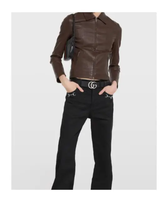 Gucci Washed Stretch Nappa Leather Jacket