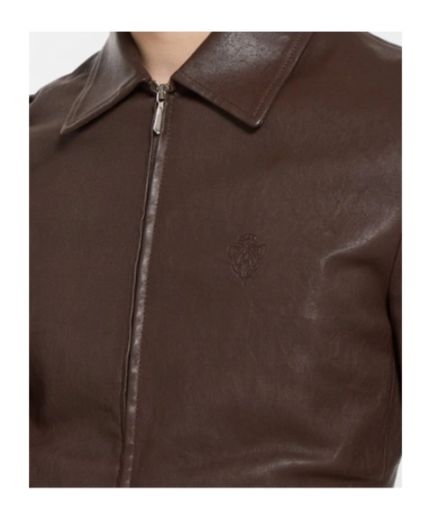 Gucci Washed Stretch Nappa Leather Jacket