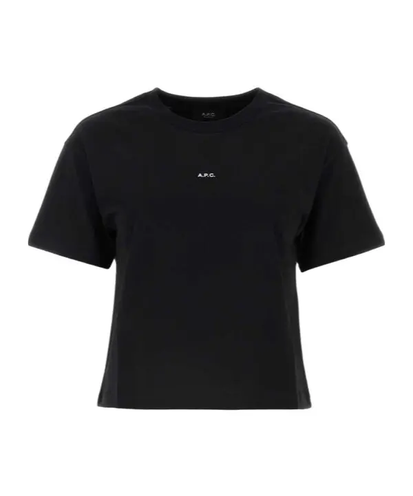 A.p.c. Logo Detailed Crewneck T-shirt - Black