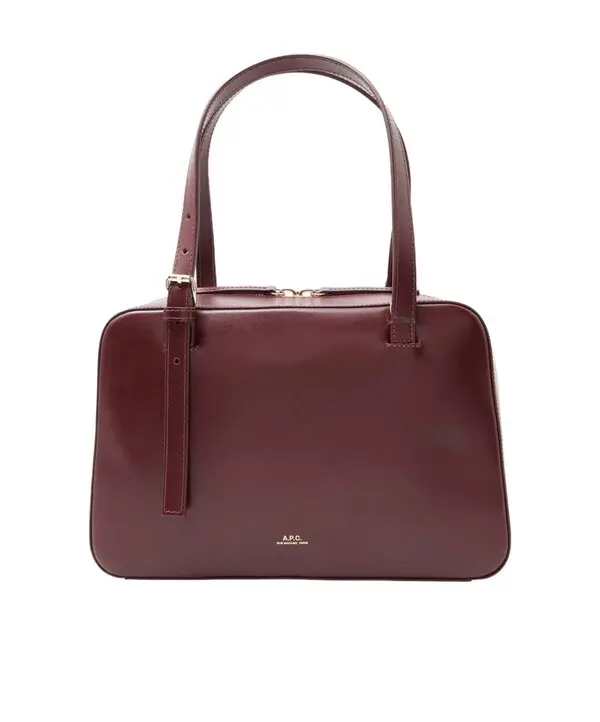 A.p.c. Logo Printed Shoulder Bag - Vino