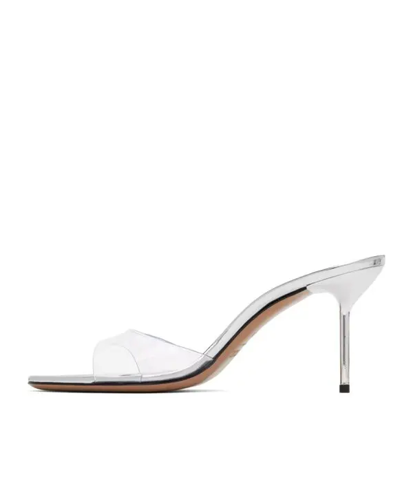 Paris Texas Lidia Almond Open Toe Sandals - Silver