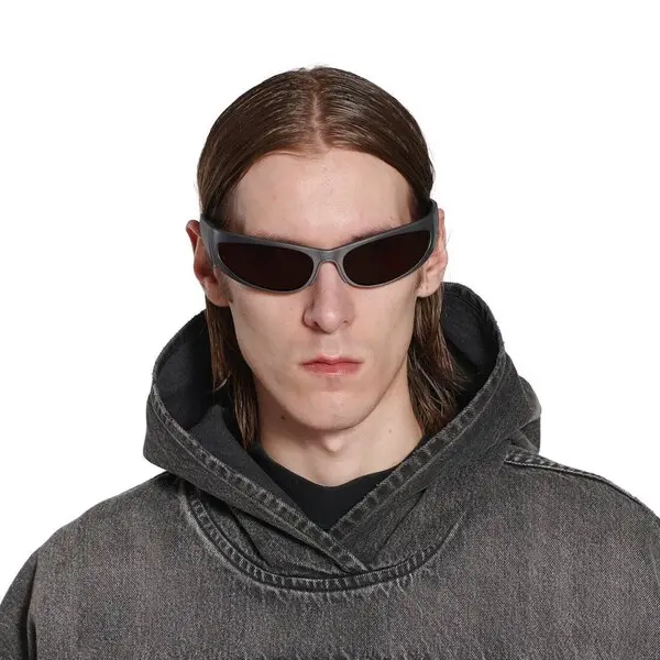 Balenciaga Wrap-around Frame Sunglasses - Black