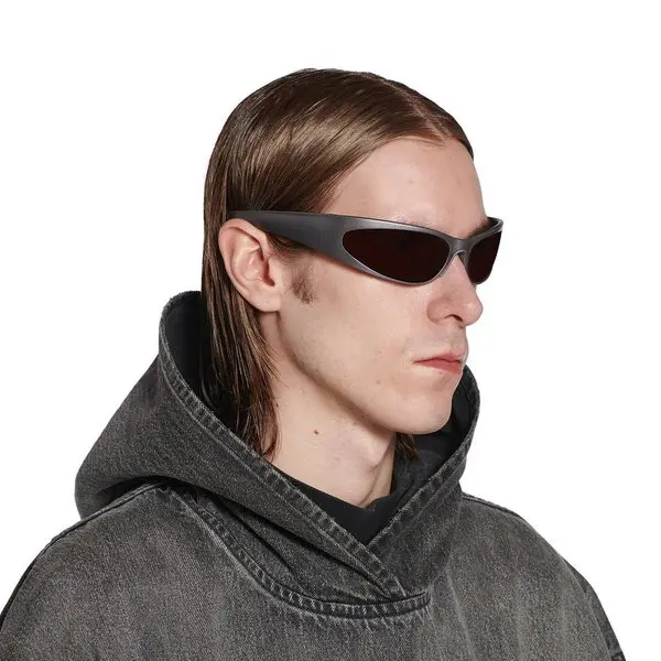 Balenciaga Wrap-around Frame Sunglasses - Black