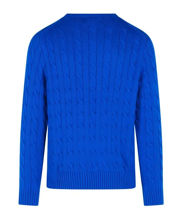 Polo Ralph Lauren Cable Knit Flag Jumper - Blue