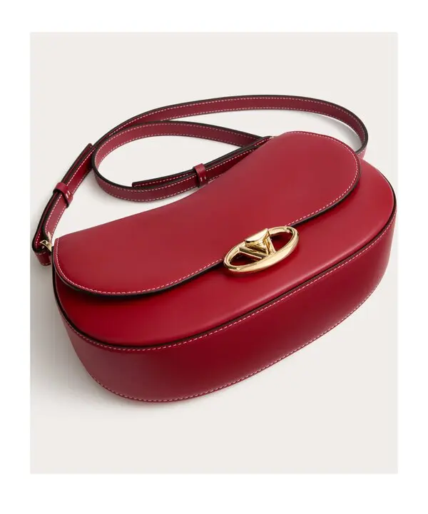 Valentino Garavani Vlogo Signature Foldover Small Shoulder Bag - Red