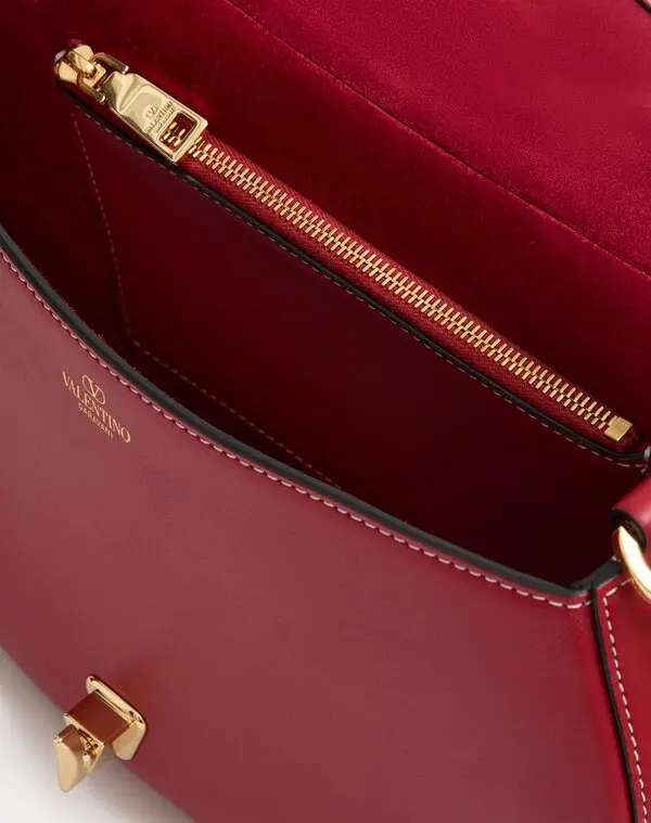 Valentino Garavani Vlogo Signature Foldover Small Shoulder Bag - Red