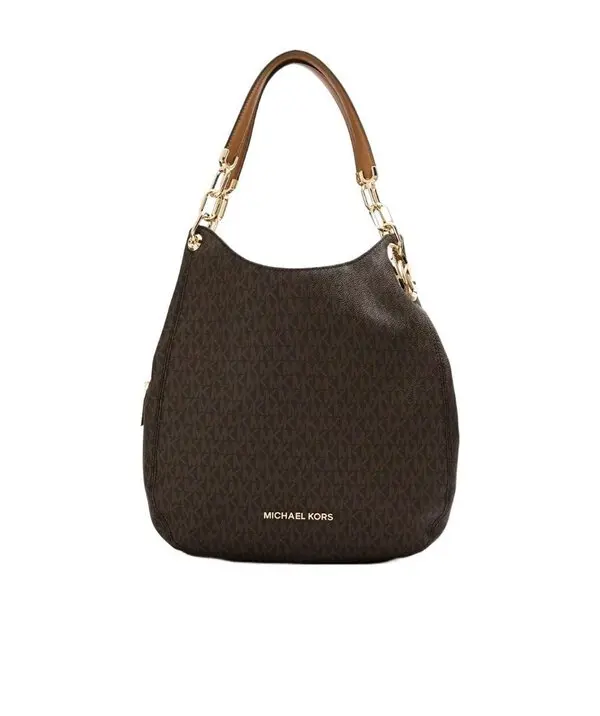 Michael Kors Lillie Monogram Large Shoulder Bag - Black